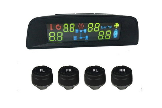 China Update Solar Car TPMS Tool Tyre Monitoring Syestem TPMS Sensor with color monitor and 4 Sensors supplier