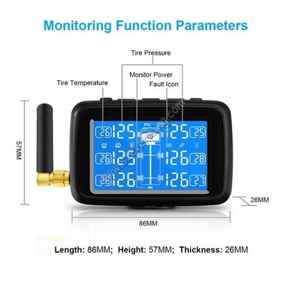 China Factory Supply 12V Truck tpms tyre pressure monitors system TPMS Truck with internal external sensors supplier