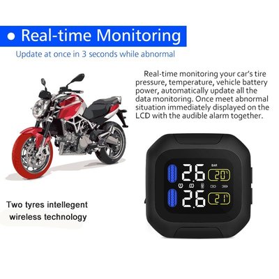 China Global use Motorcycle Tire Pressure Monitoring System TPMS Sensors with External Sensor supplier