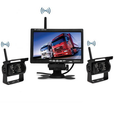 China 7Inch Monitor Truck wireless dash camera Rear View Camera System with 2 reverse cameras supplier